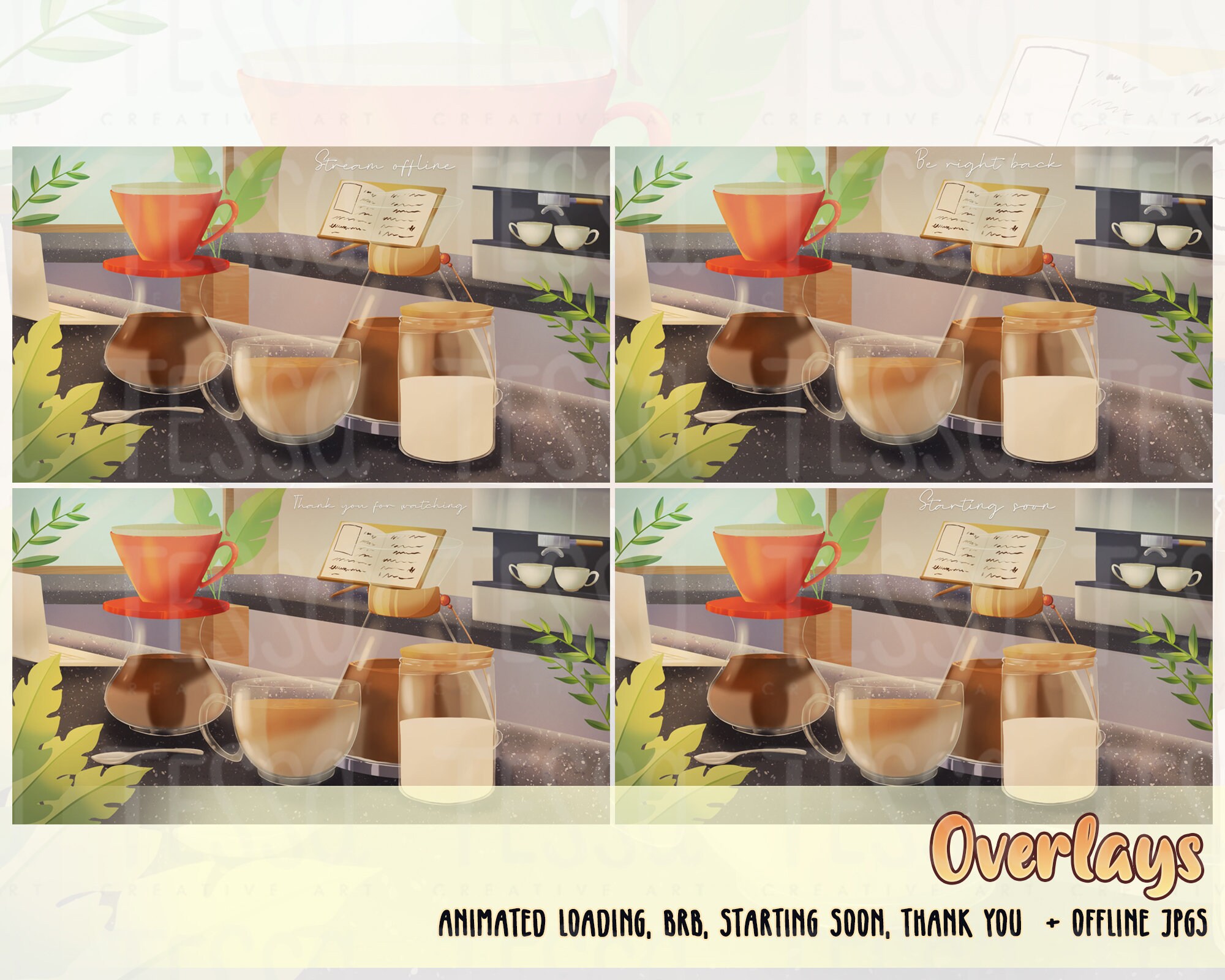 Animated Coffee Time Twitch Package for Streamer to Stream: - Etsy