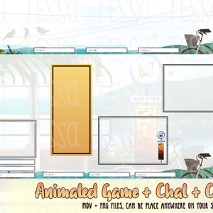 Cute Kawaii Animated Bus Stop Twitch Full Package for Vtuber and ...