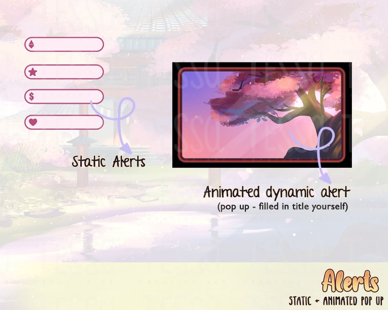 Animated Pink Sakura Japanese Temple Twitch Package: Twitch - Etsy