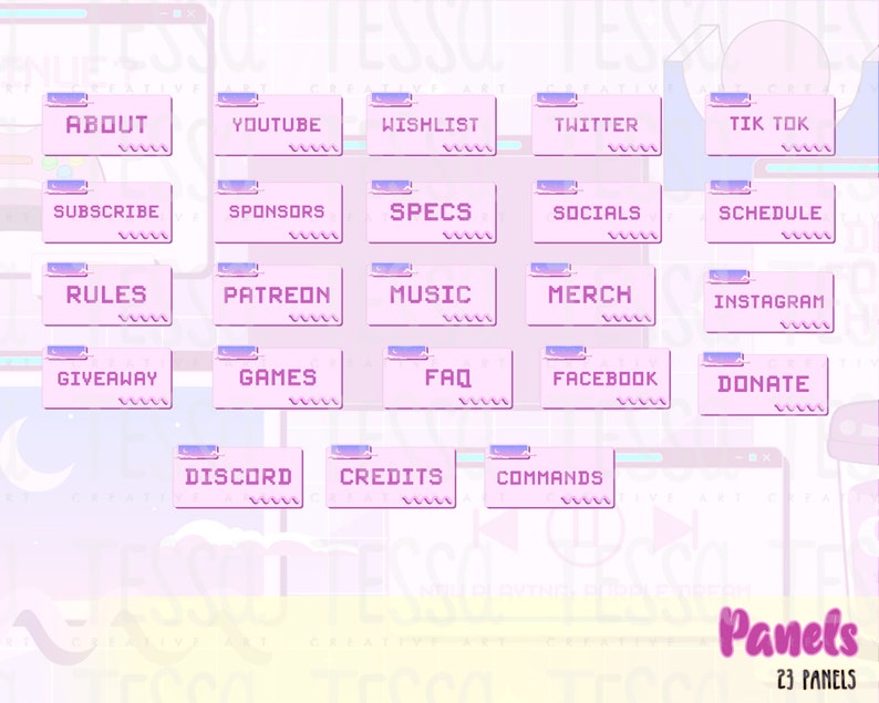 Animated Purple Dream Twitch Package Kawaii Twitch Overlay - Etsy