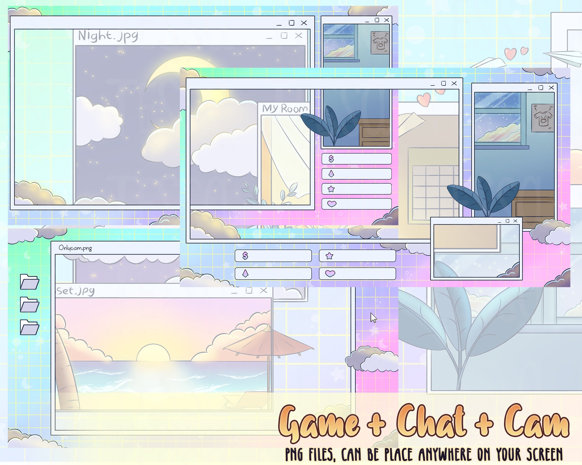 Animated Paper Plane Desktop Twitch Package: Cute Overlays - Etsy
