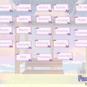 Animated Whale Bus Stop Twitch Package, Kawaii Twitch Overlay, Twitch ...