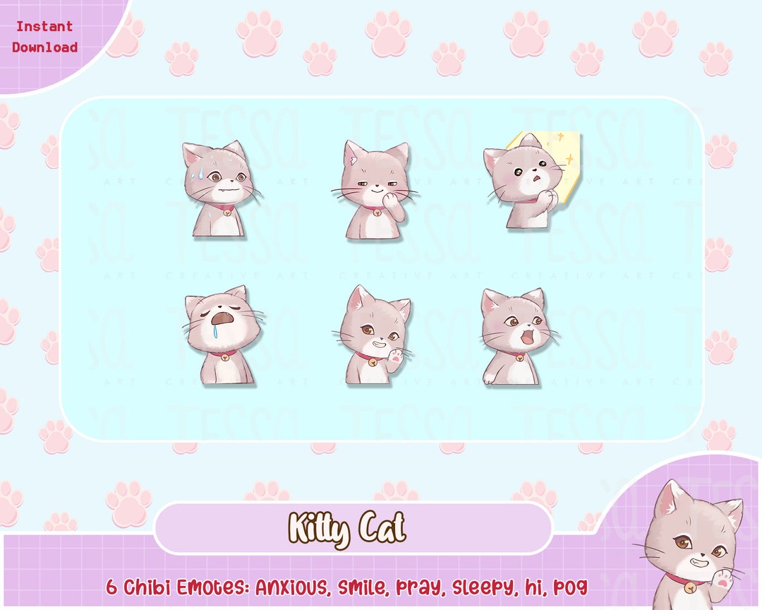 Kitty Cat Twitch Emotes, Cute Twitch Emote, Twitch Cat Emotes, Twitch ...