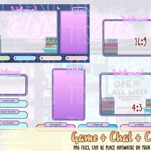Animated Cute Mini Mart Twitch Package, Twitch Cam Overlays, Twitch ...