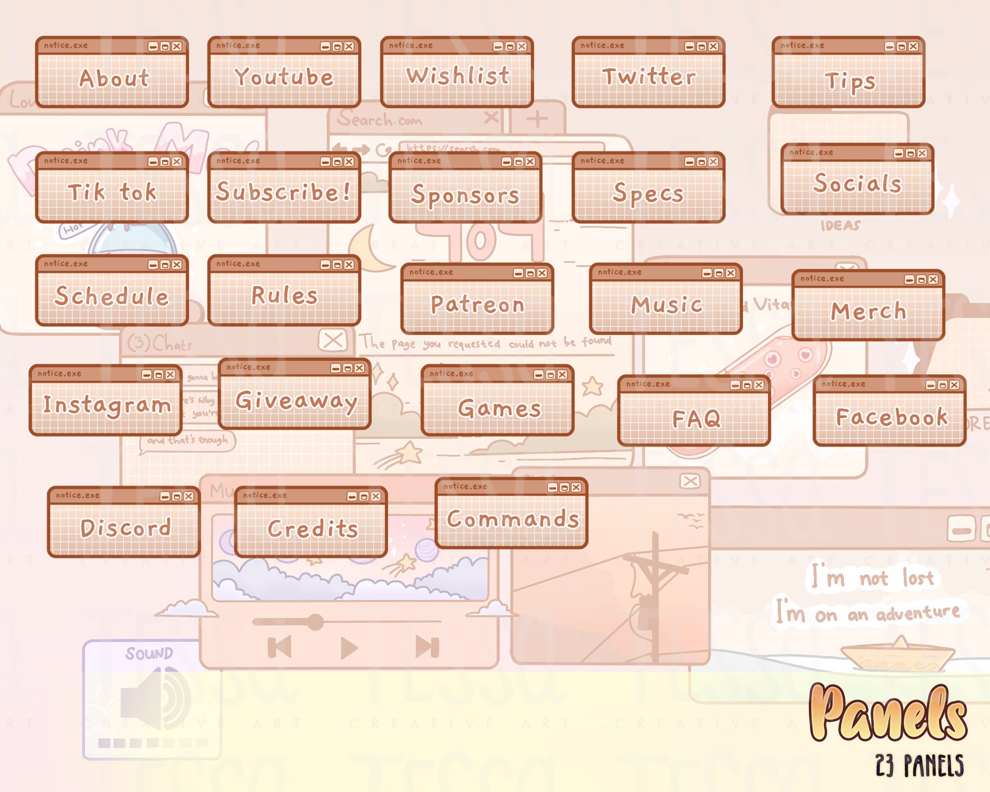 Animated Dream Twitch Package Kawaii Twitch Overlay Twitch - Etsy