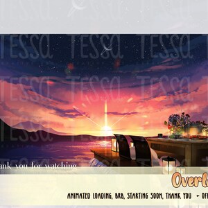 Animated Sunset Dinner Twitch Stream Package Kit, Include Twitch Stream ...