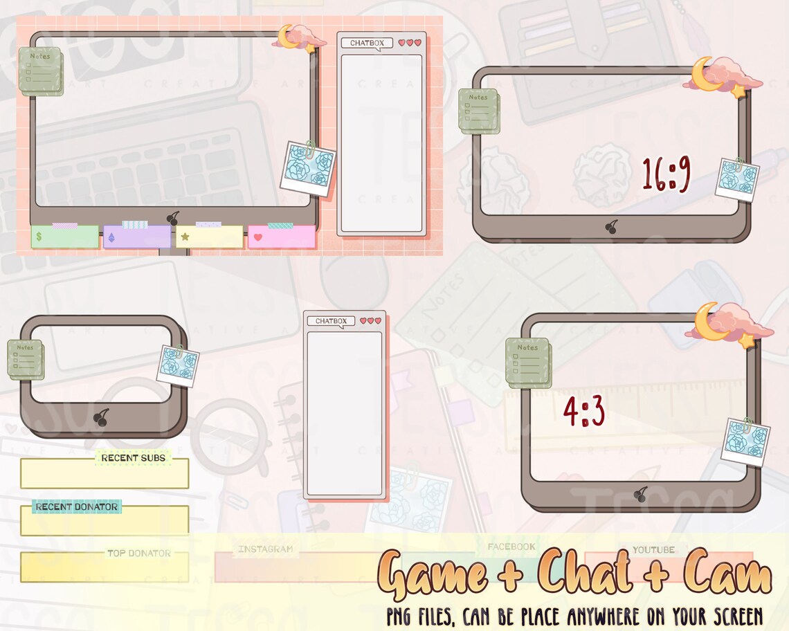 Animated Cute Lofi Study Twitch Package for Twitch Youtube | Etsy