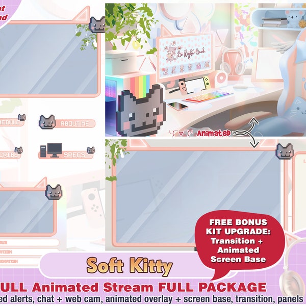 Pink Cute Stream Setup Twitch - Etsy