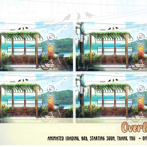 Cute Kawaii Animated Bus Stop Twitch Full Package for Vtuber and ...