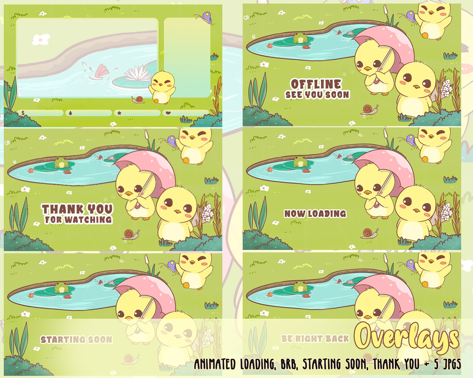 Animated Duck Twitch Package Camera Twitch Overlay Twitch - Etsy