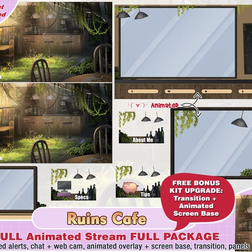 Animated Classic Coffee Cafe Twitch Package for Streamer to - Etsy