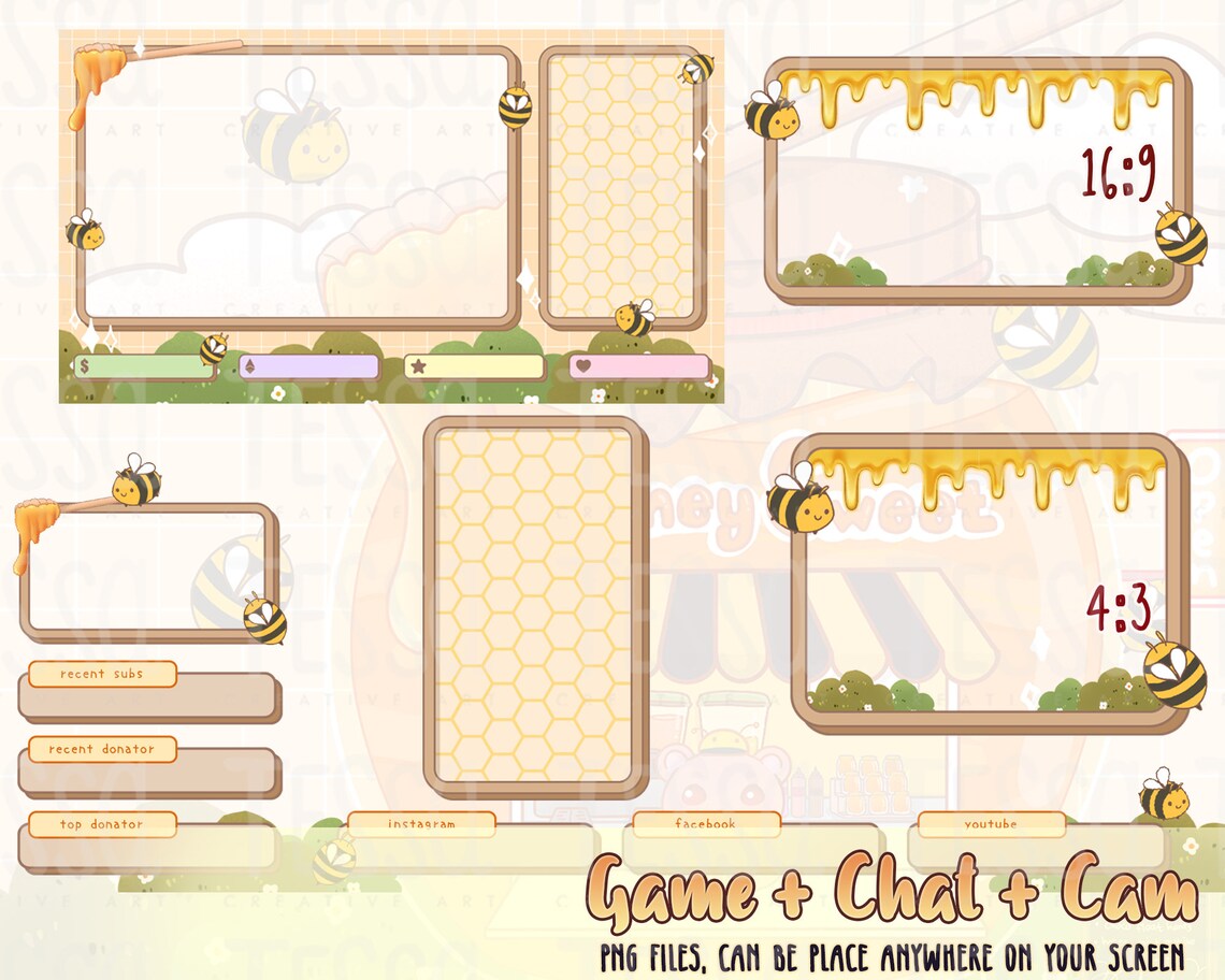 Animated Honey Bee Twitch Package for Streamer to Stream Pack: - Etsy