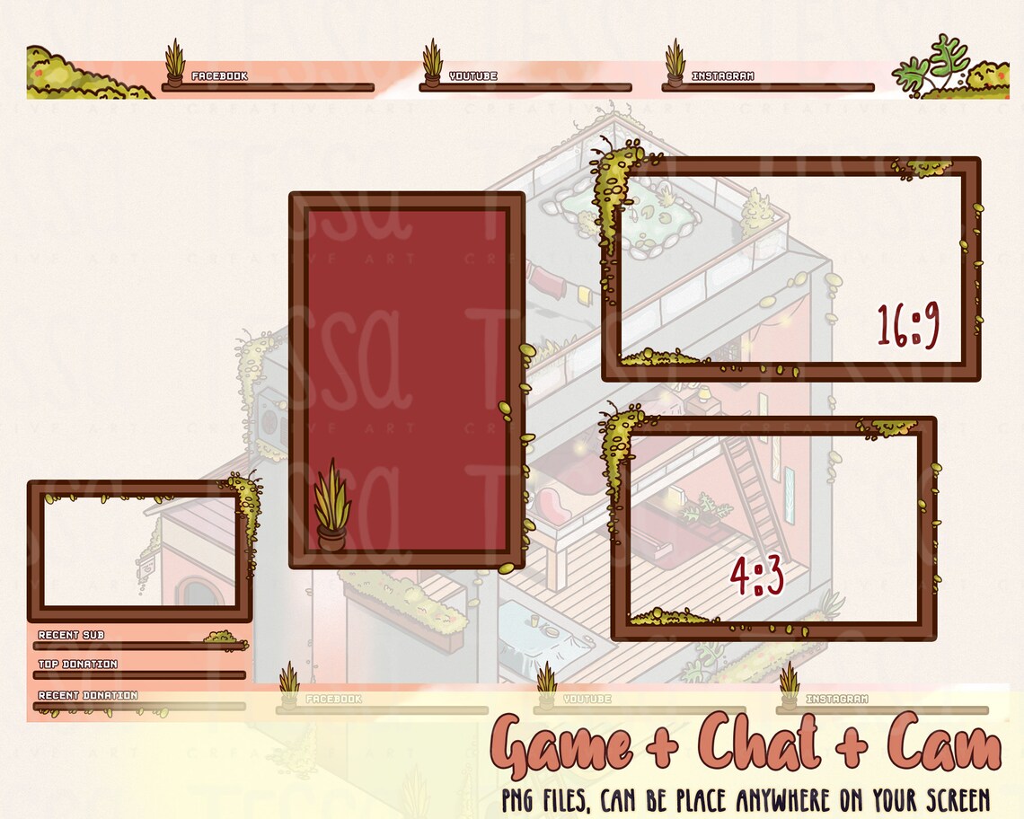 Animated Room Pc Case Twitch Package Cute Twitch Overlay - Etsy