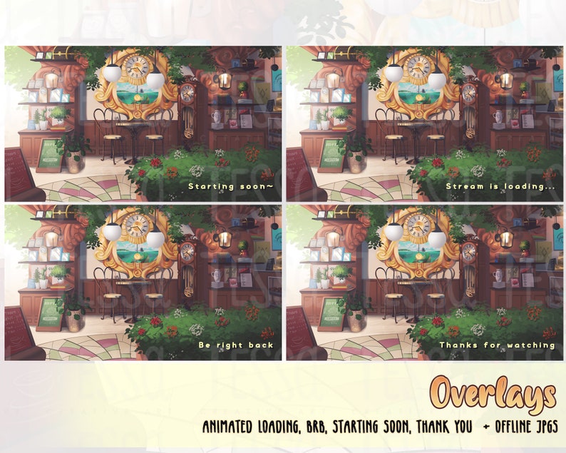 Animated Classic Coffee Cafe Twitch Package for Streamer to - Etsy