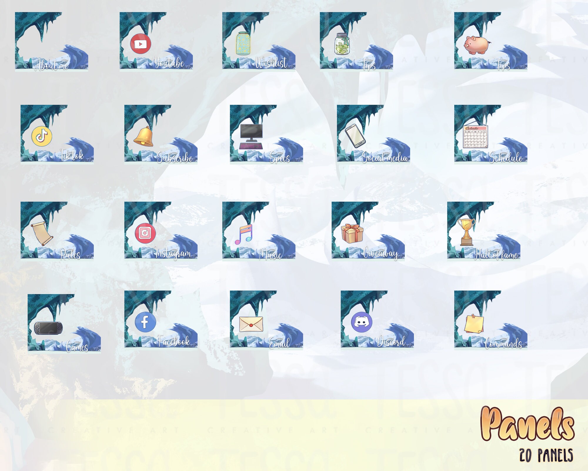 Animated Snow Ice Igloo Frozen Twitch Package Cozy Twitch - Etsy