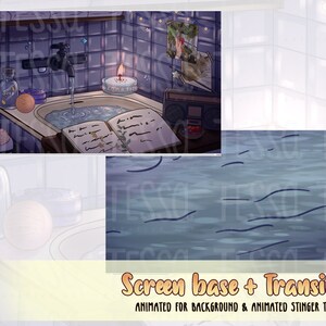 Animated Bath Tub Relax Twitch Stream Package, Twitch Overlays, Panels ...