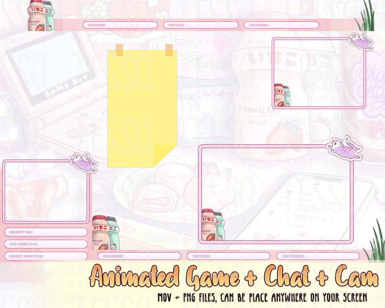 Animated Snack Game Chocolate Milk Twitch Package Cute Twitch - Etsy