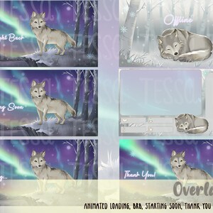 Animated Wolf Twitch Package, Wolf Twitch Overlay, Panels, Alerts ...