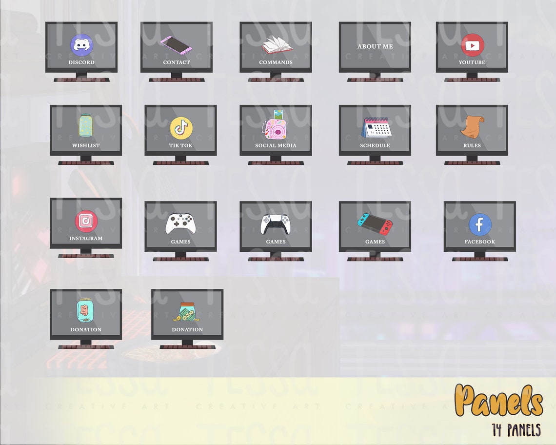 Animated Noodle Night Stream Twitch Package: Cute Twitch - Etsy