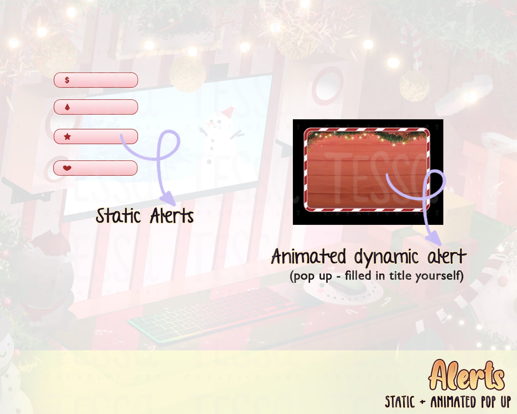 Animated Merry Christmas Setup Twitch Package Cute Twitch - Etsy