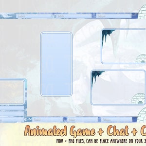Animated Snow Ice Igloo Frozen Twitch Package, Cozy Twitch Overlay ...