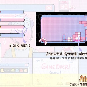 Animated Gamer Girl Pc Twitch Package, Kawaii Twitch Overlays, Twitch ...