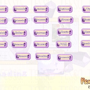 Animated Amethyst Crystal Purple Twitch Package, Twitch Cam Overlays ...