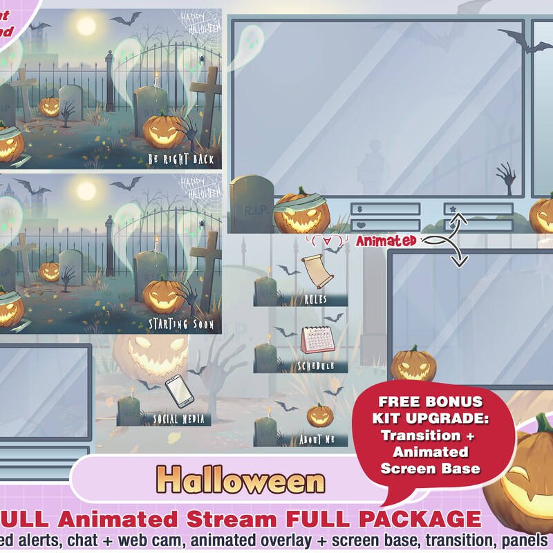 Halloween Twitch Overlay - Etsy