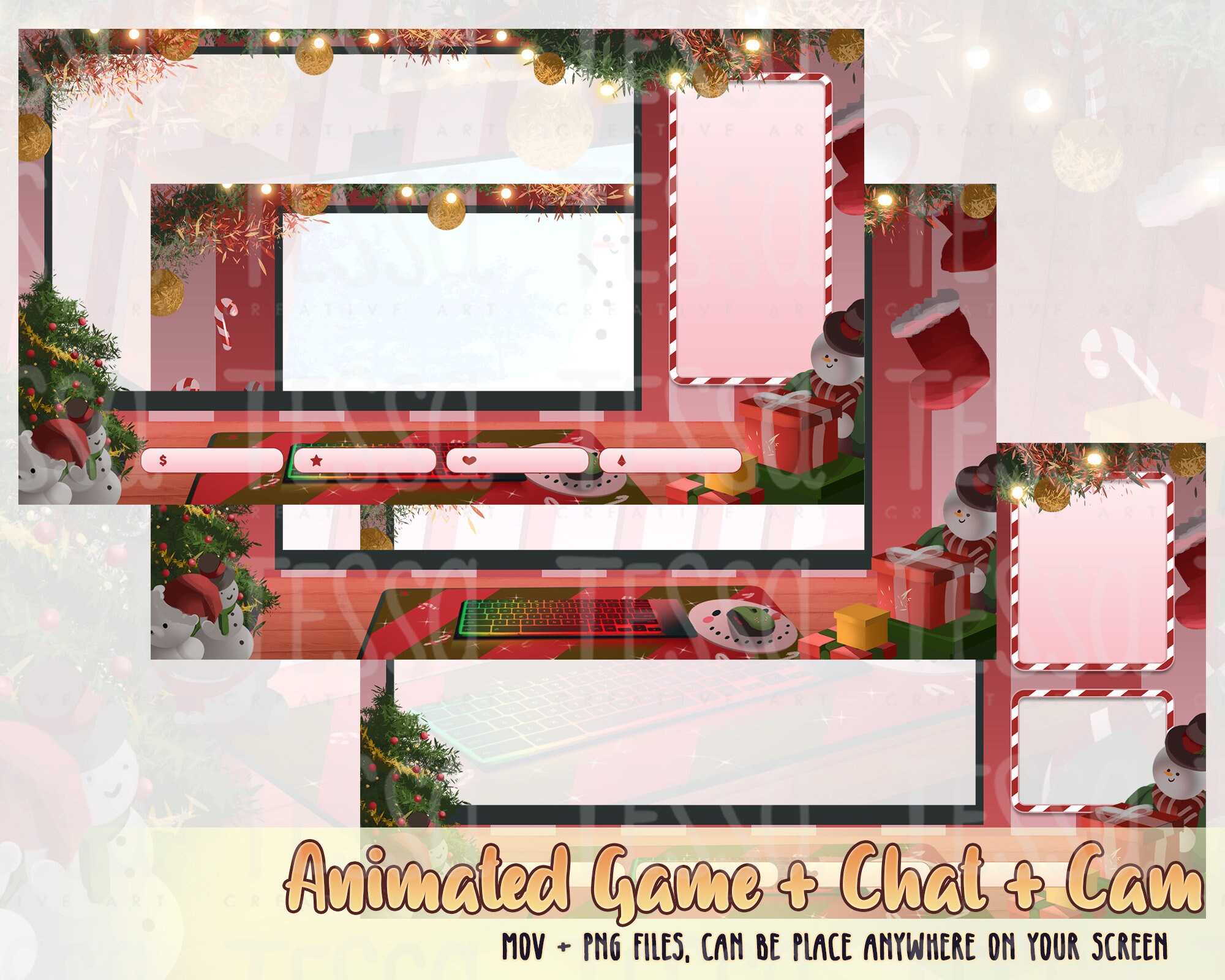 Animated Merry Christmas Setup Twitch Package Cute Twitch - Etsy