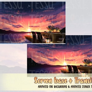 Animated Sunset Dinner Twitch Stream Package Kit, Include Twitch Stream ...