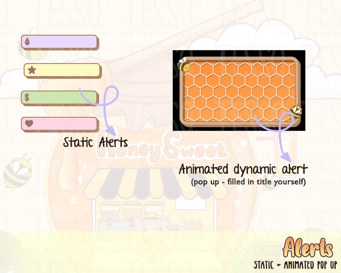 Animated Honey Bee Twitch Package for Streamer to Stream Pack: - Etsy