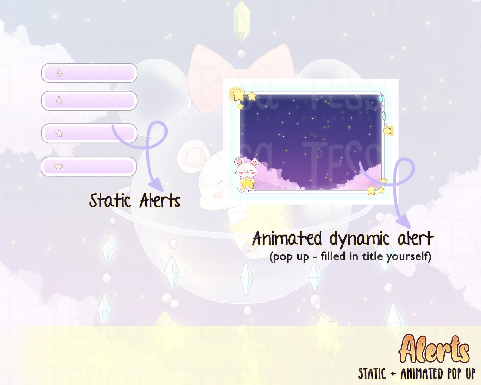 Animated Little White Mouse Twitch Package Kawaii Twitch Cam | Etsy