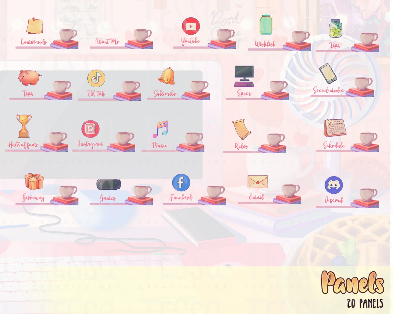 Animated Pink Tablet Live Vtuber Twitch Package Cute Twitch - Etsy Canada