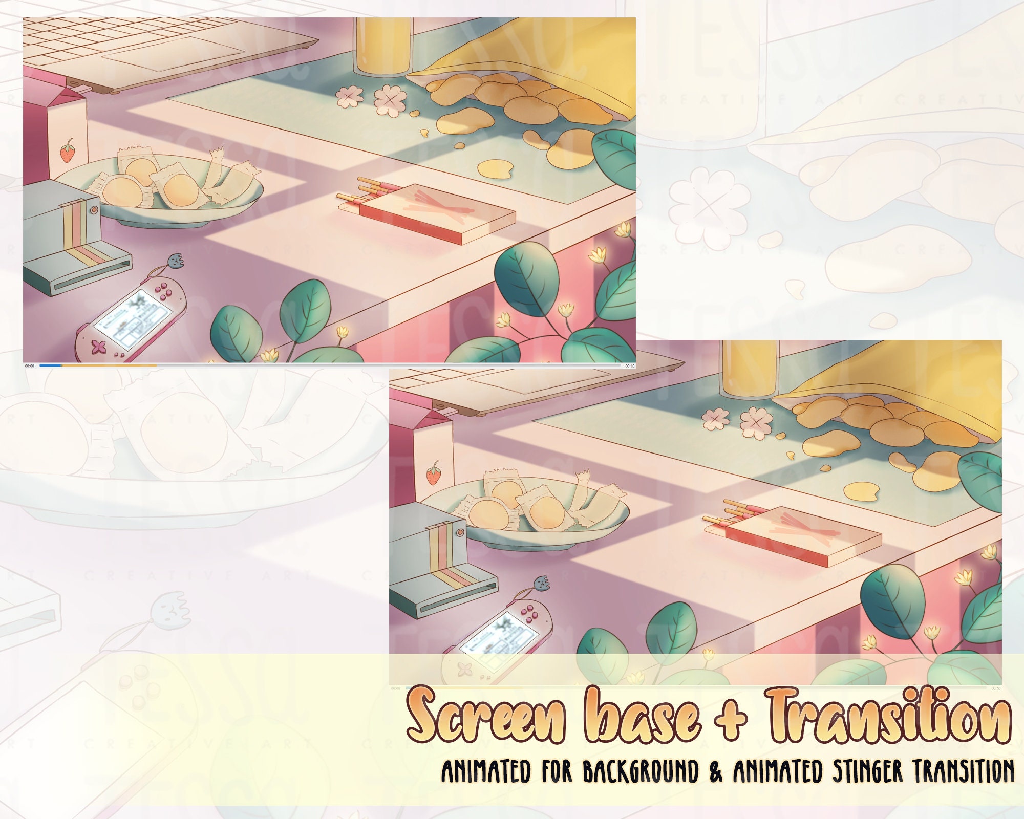 Animated Snack Cookie Twitch Package: Cam Twitch Overlays - Etsy