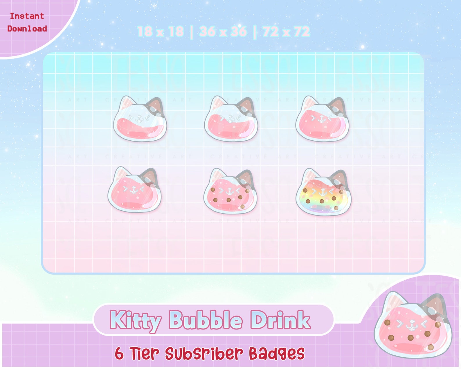 Cat Twitch Badges Cute Twitch Sub Badges Twitch Subs Badges Etsy