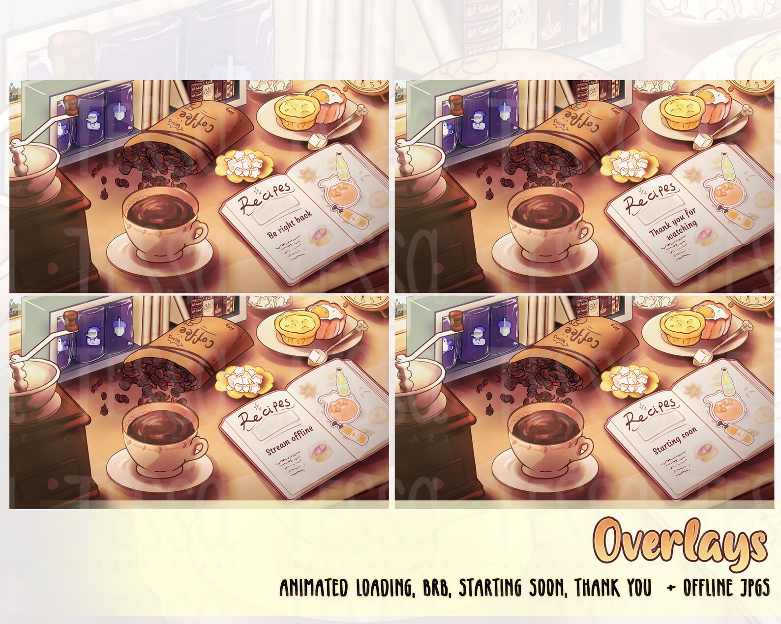 Animated Coffee Break Twitch Package for Streamer to Stream: - Etsy Canada