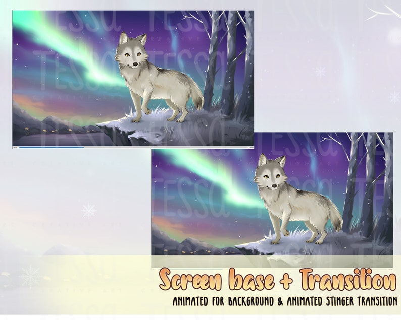 Animated Wolf Twitch Package Wolf Twitch Overlay Panels | Etsy