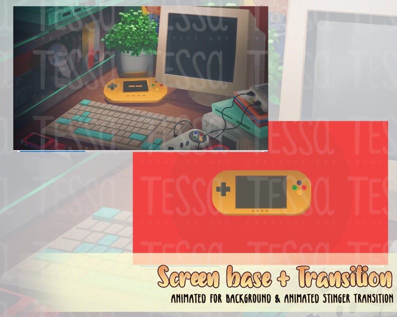 Animated Retro Pc Setup Twitch Package Cute Twitch Overlays - Etsy