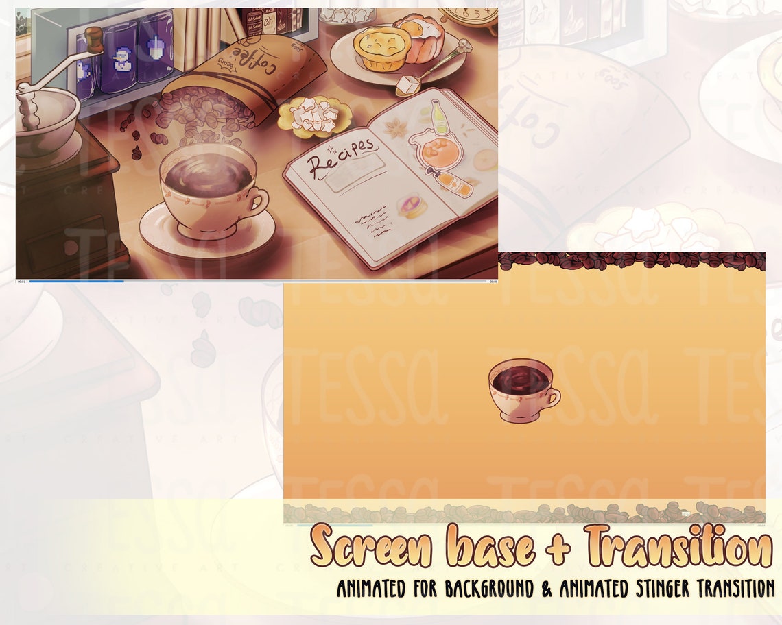 Animated Coffee Break Twitch Package for Streamer to Stream: - Etsy