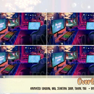 Animated Celestial Game Pc Setup Twitch Overlay, Brb, Ending, Starting ...