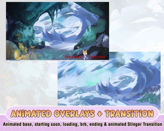 Animated Icy World Snow Cold Cave Twitch Overlay Brb Ending - Etsy