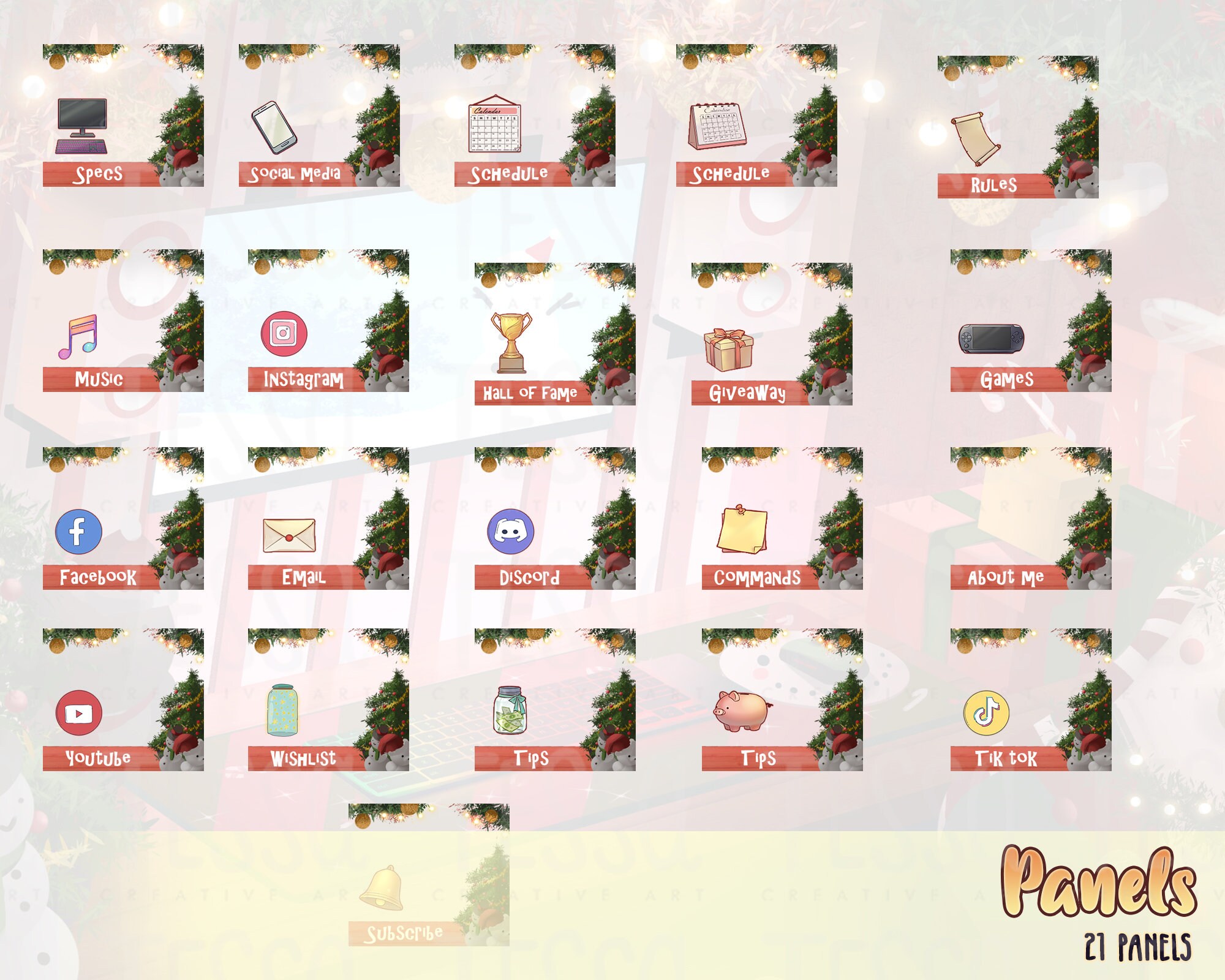 Animated Merry Christmas Setup Twitch Package Cute Twitch - Etsy