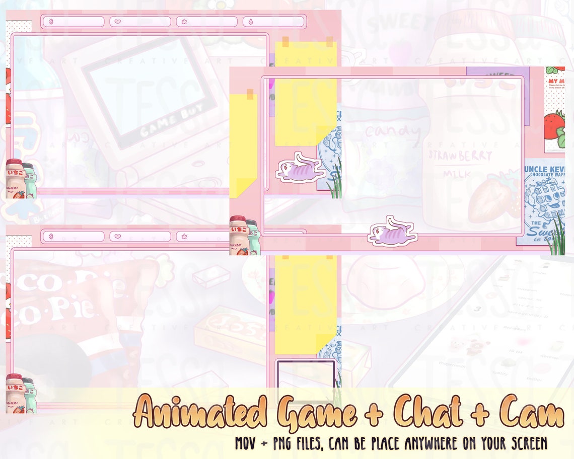 Animated Snack Game Chocolate Milk Twitch Package Cute Twitch - Etsy