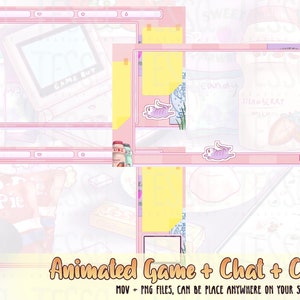 Animated Snack Game Chocolate Milk Twitch Package, Cute Twitch Overlay ...