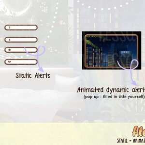 Animated Cute Cozy Balcony Tabby Kitty Cat Twitch Package for Streamer ...