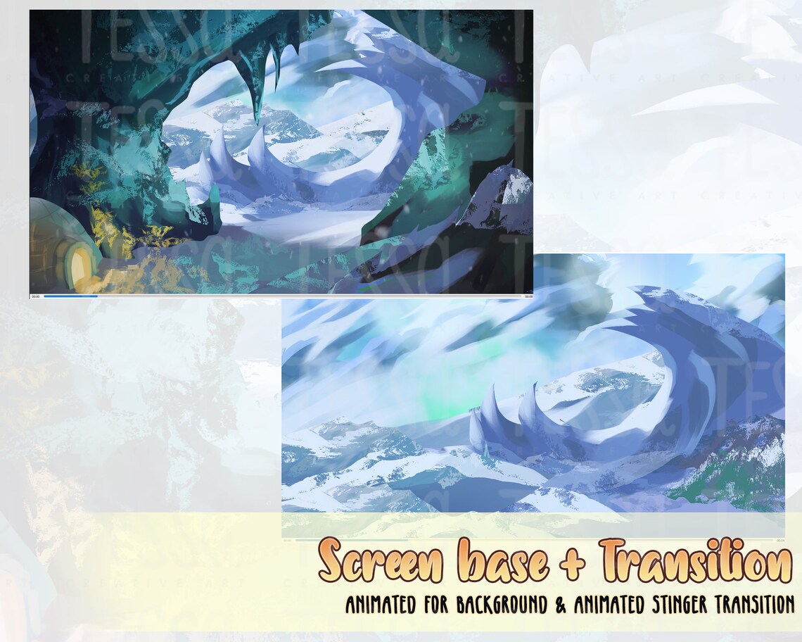 Animated Snow Ice Igloo Frozen Twitch Package Cozy Twitch - Etsy