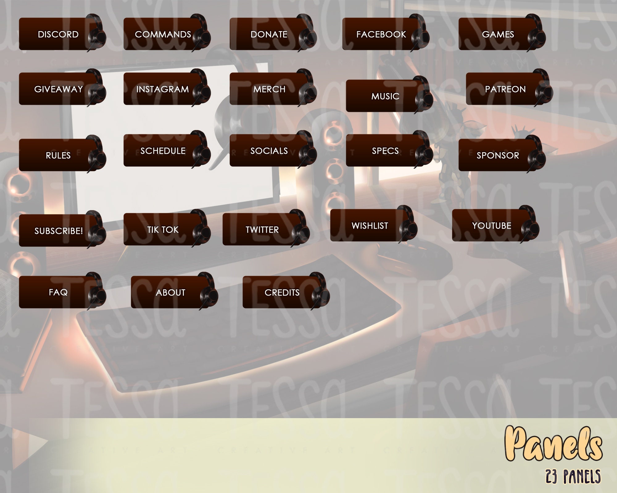 Animated Neon Gold Pc Setup Room Twitch Package Camera Twitch - Etsy