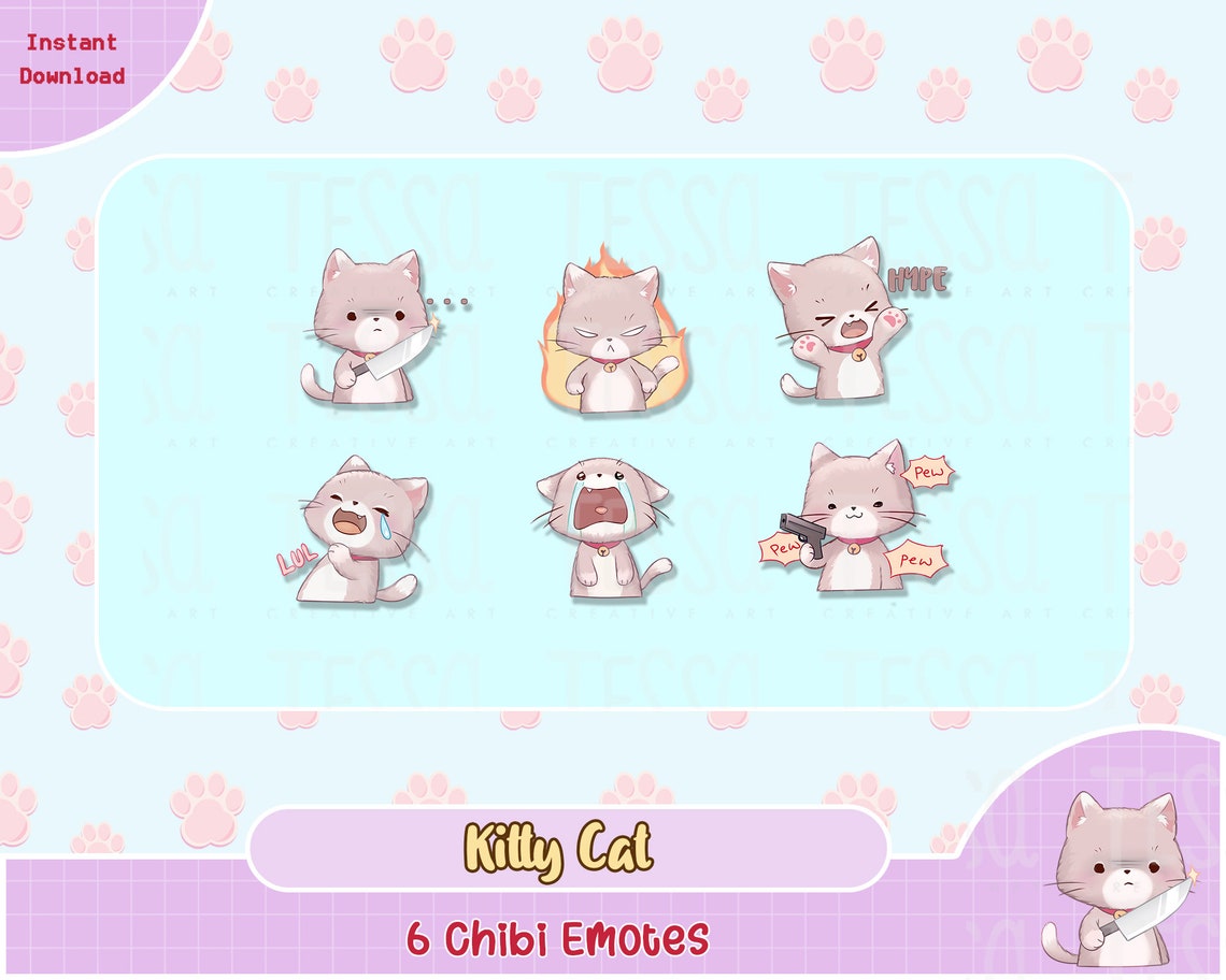 Kitty Cat Twitch Emotes Cute Twitch Emote Twitch Cat Emotes - Etsy Canada
