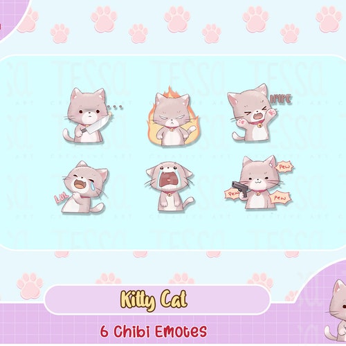 Kitty Cat Twitch Emotes Cute Twitch Emote Twitch Cat Emotes - Etsy Canada