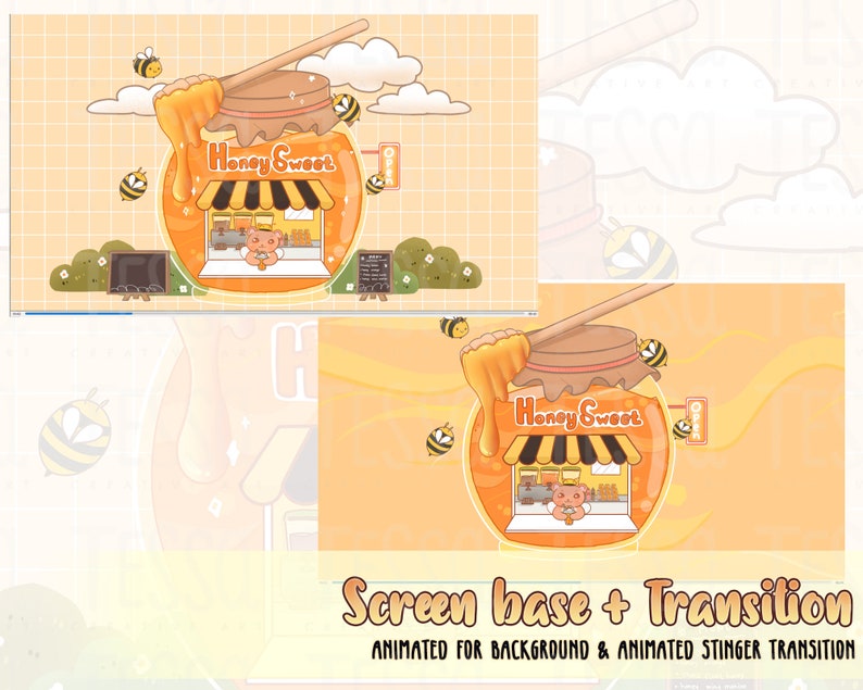 Animated Honey Bee Twitch Package for Streamer to Stream Pack: - Etsy